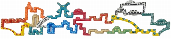 Jerusalem Panorama Wall Art Yellow - Hadarya